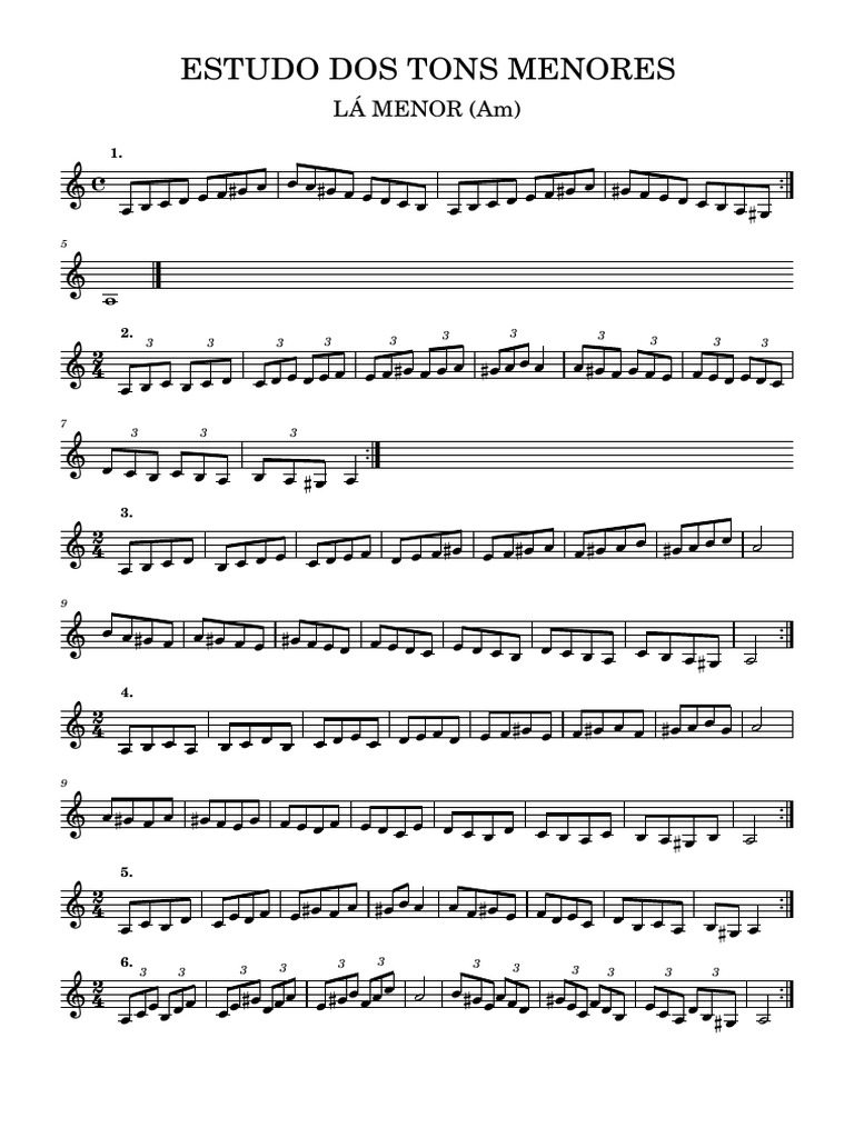 Estudo de Tons Menores em Música | PDF
