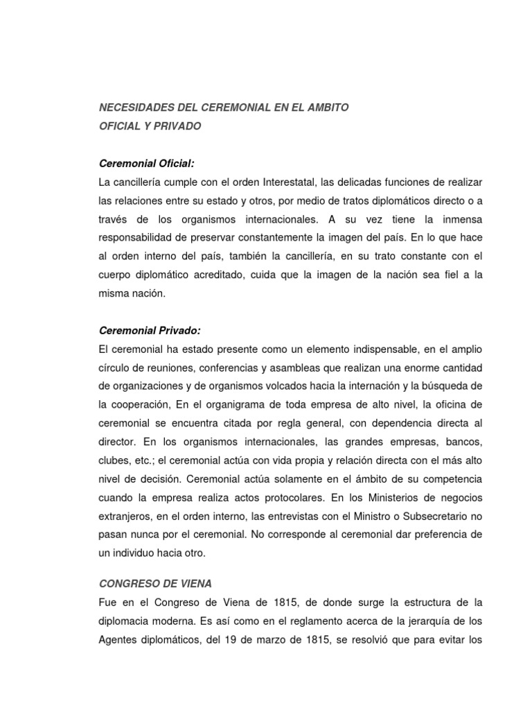 CEREMONIAL Y PROTOCOLO Clase 2 | PDF | Ministerio (Departamento de Gobierno) | Judicaturas