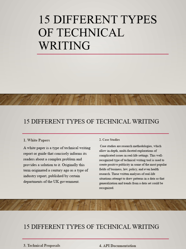 15 Different Types of Technical Writing | PDF | Request For Proposal | Information Technology