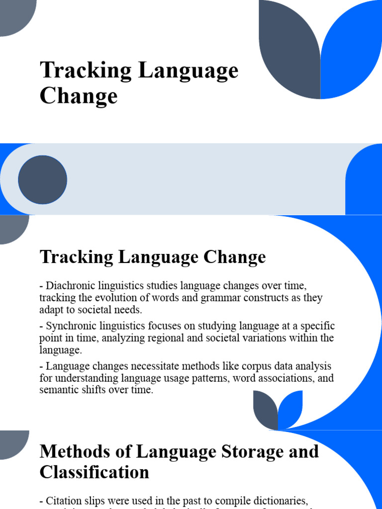 Tracking Language Change (A Level English Language) | PDF | Linguistics ...