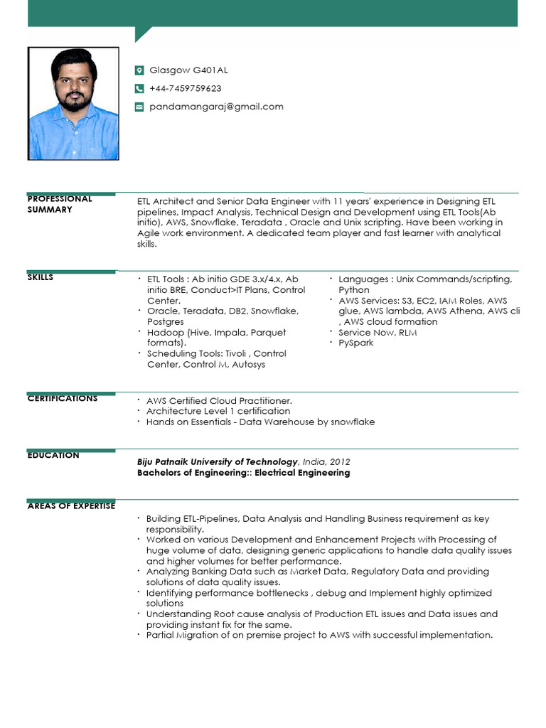 Mangaraj Panda CV | PDF | Amazon Web Services | Data