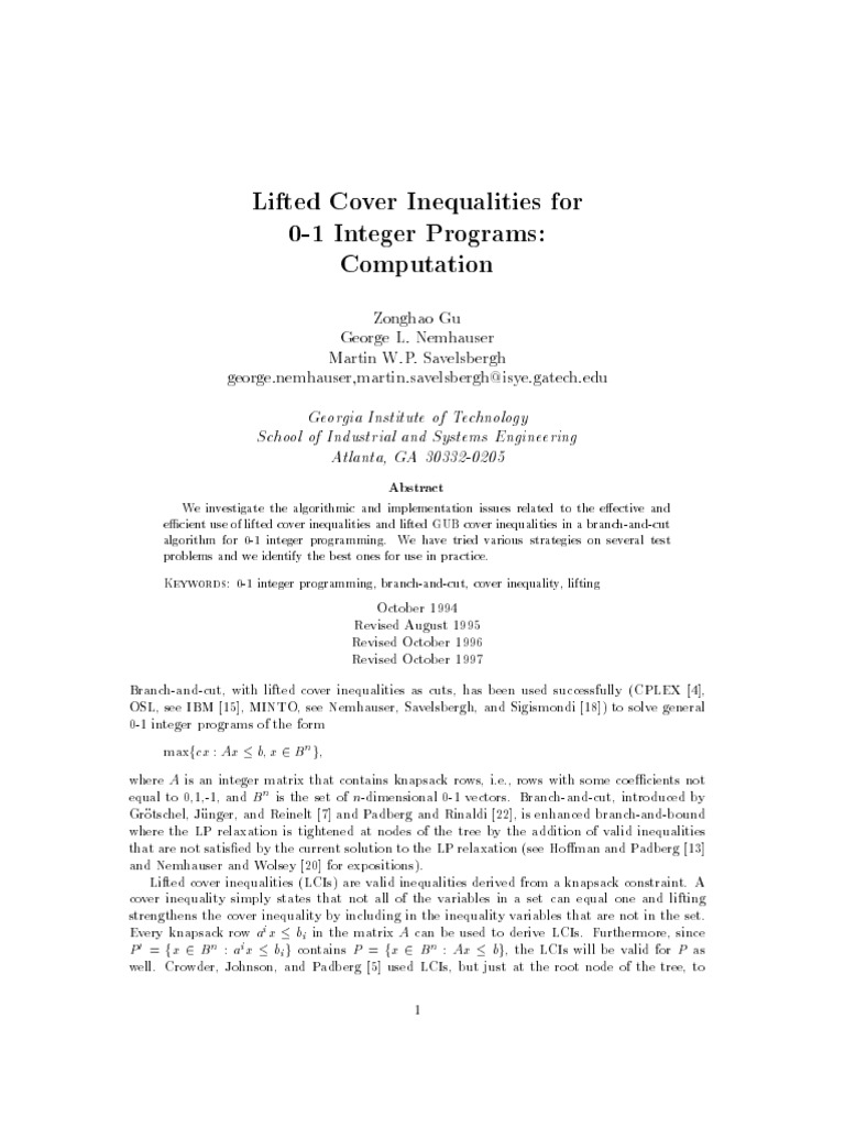 Ijoc 10 | PDF | Linear Programming | Algorithms