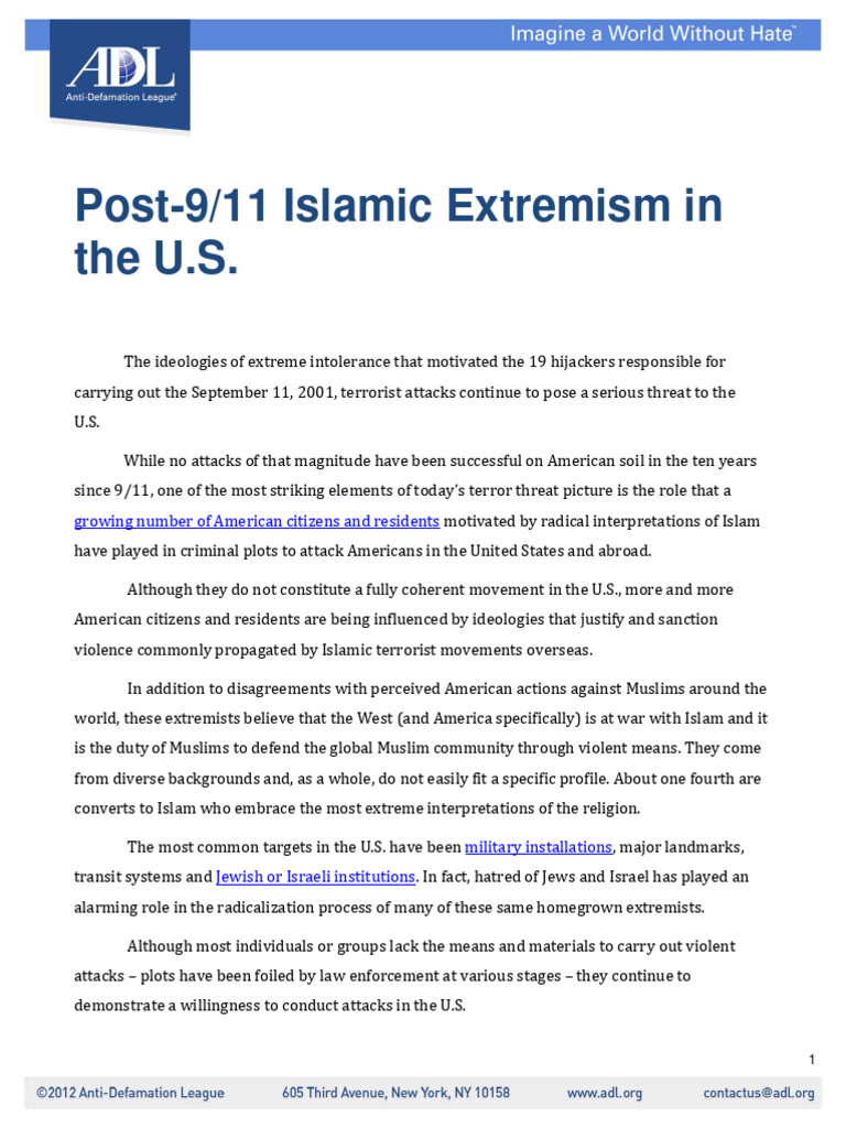 Post 911 Islamic Extremism in The US | PDF | Al Qaeda In The Arabian ...