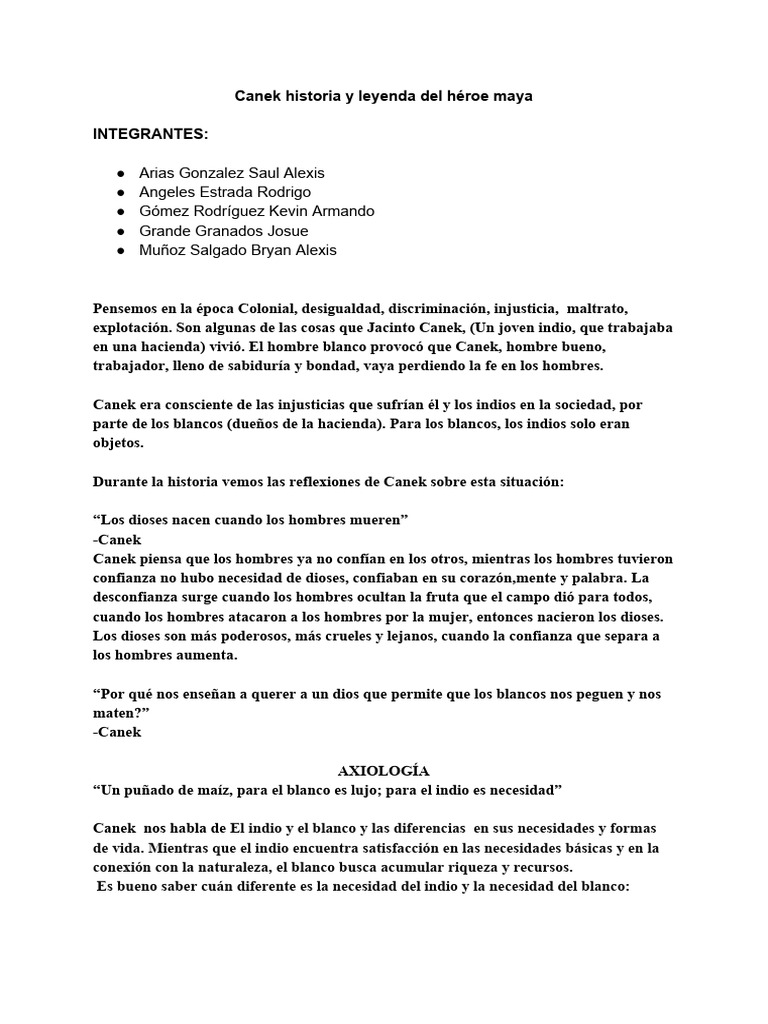 Canek Historia Historia y Leyenda Del Heroe Maya | PDF