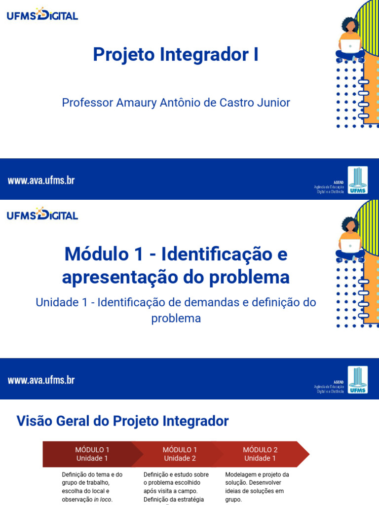 (UFMS Digital) PROJETO INTEGRADOR I - CDD - Videoaula Do Módulo 1 - Unidade 1 | PDF | Entrevista ...
