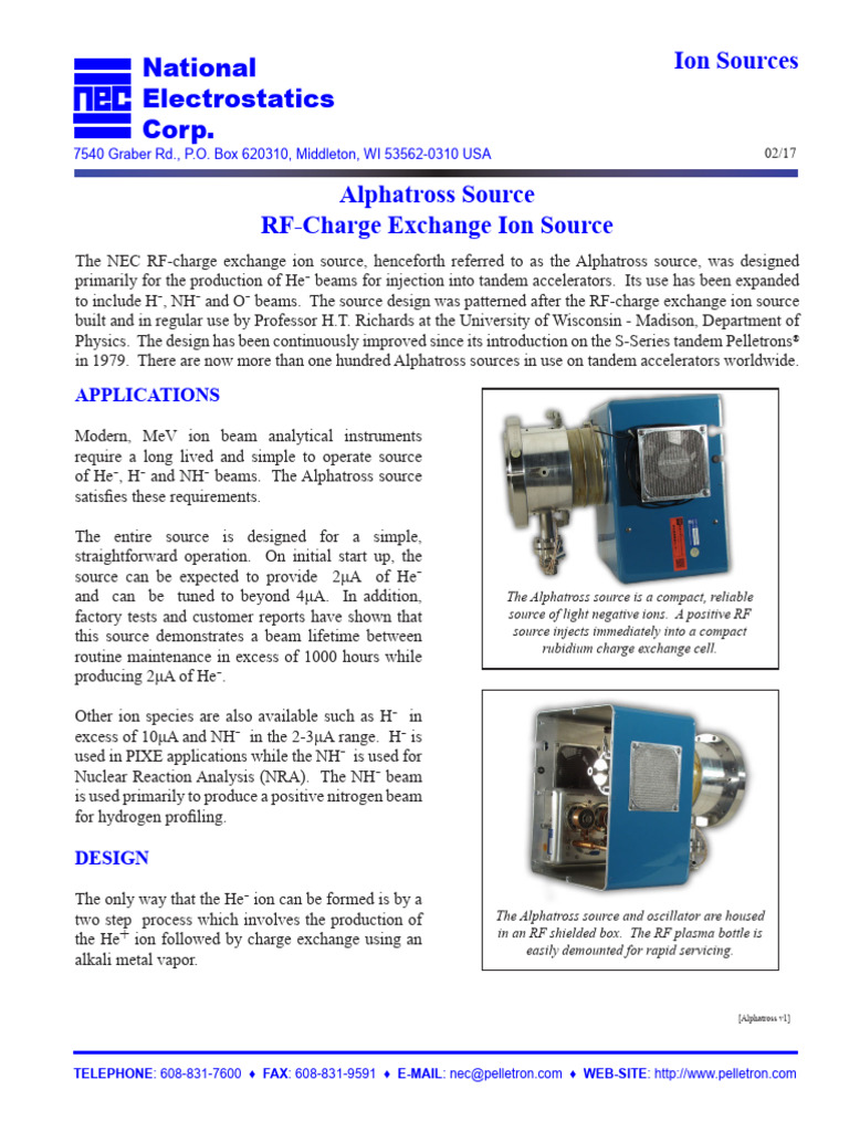 Alphatross v1 | PDF | Ion | Particle Accelerator