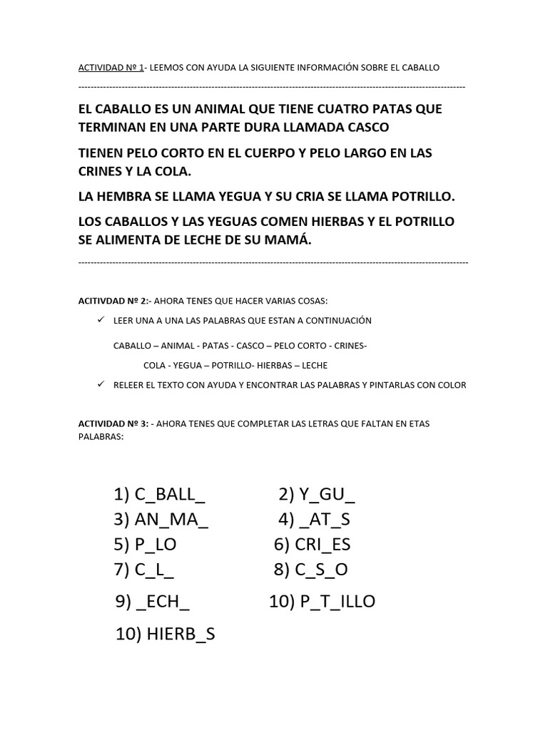 EL CABALLO | PDF