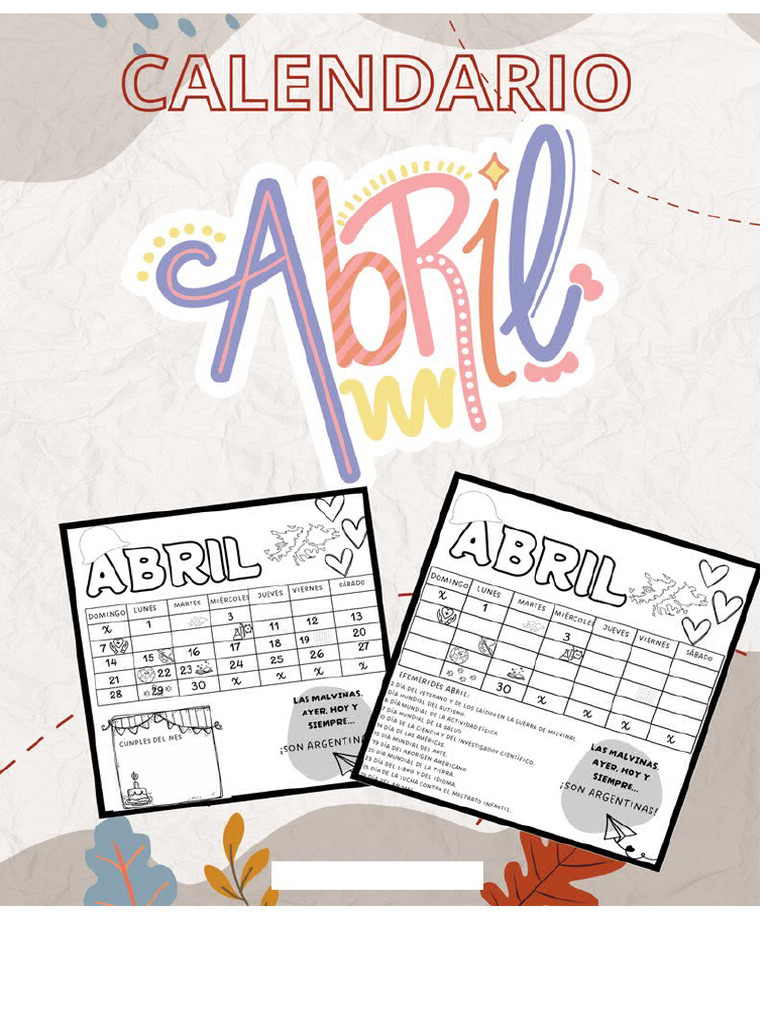 CALENDARIO ABRIL | PDF
