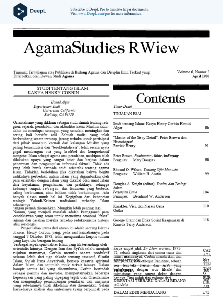 Hamid Algar On Henry Corbin Id | PDF