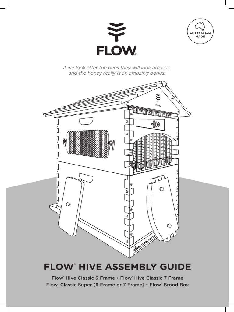 Flow Hive Assembly Guide Combined AU PRINT 310517 | PDF | Beehive ...