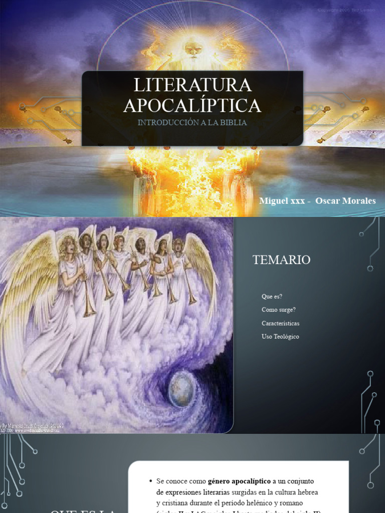 Literatura Apocalíptica | PDF | Libro de revelación | Literatura apocalíptica