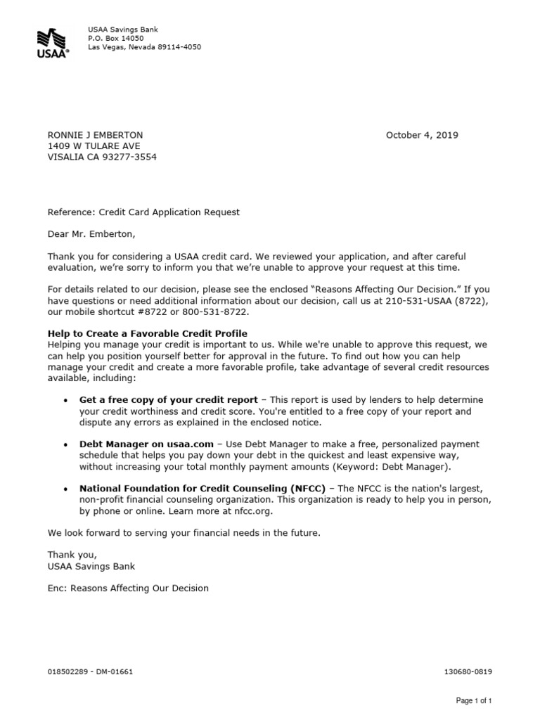 Bank Adverse Action Notices 2289 | PDF | Credit History | Credit