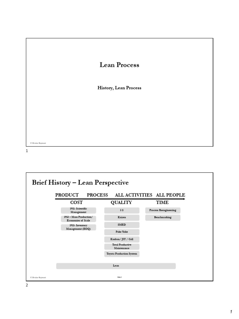 Lean Process ADA | PDF | Lean Manufacturing | Production And Manufacturing