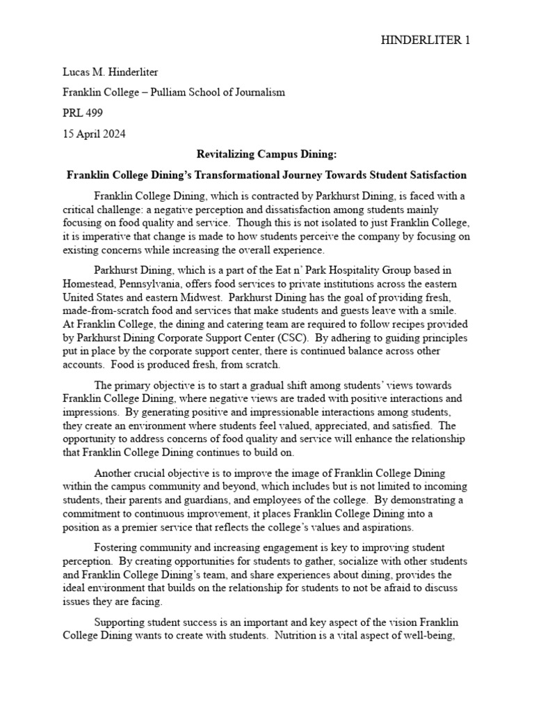 Lucas Hinderliter - PRL 499 Senior Project | PDF | Social Media | Popular Culture & Media Studies