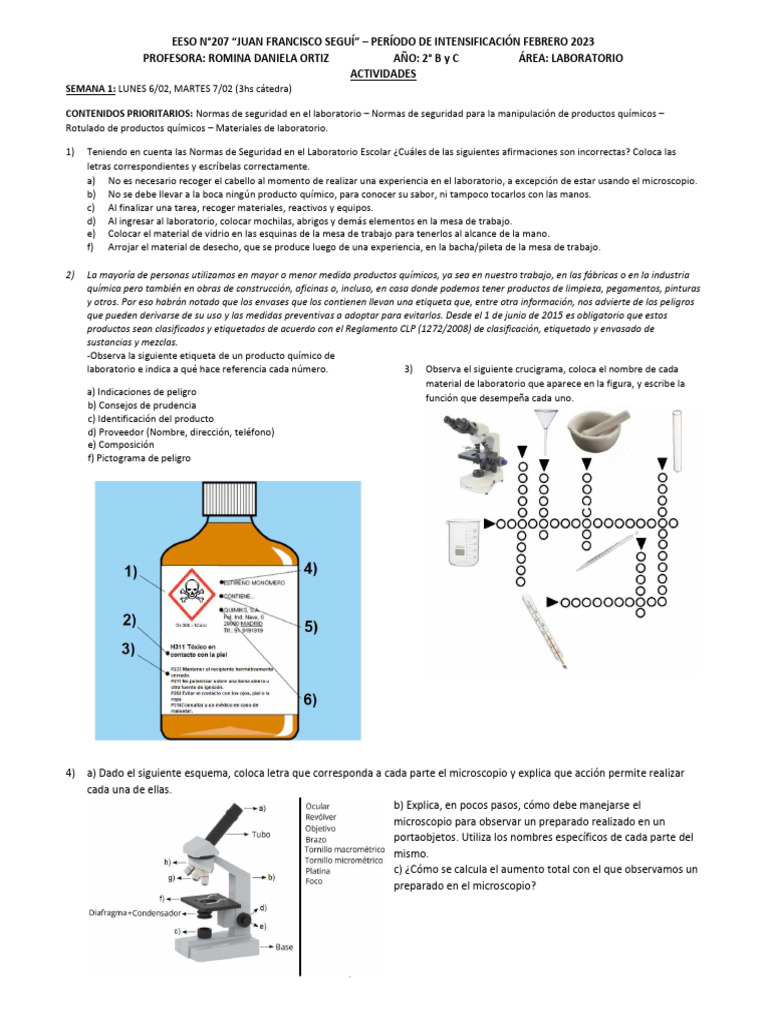 Normas y Uso de Laboratorio Escolar | PDF | Laboratorios