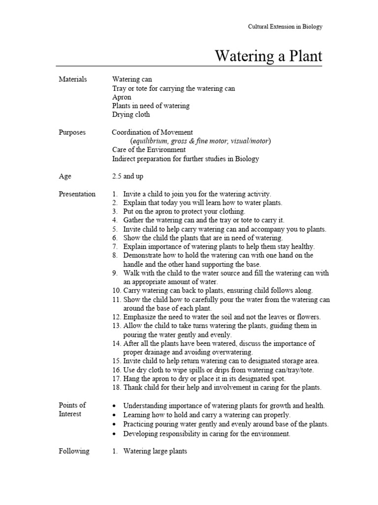 watering a plant mc | PDF | Plants | Horticulture