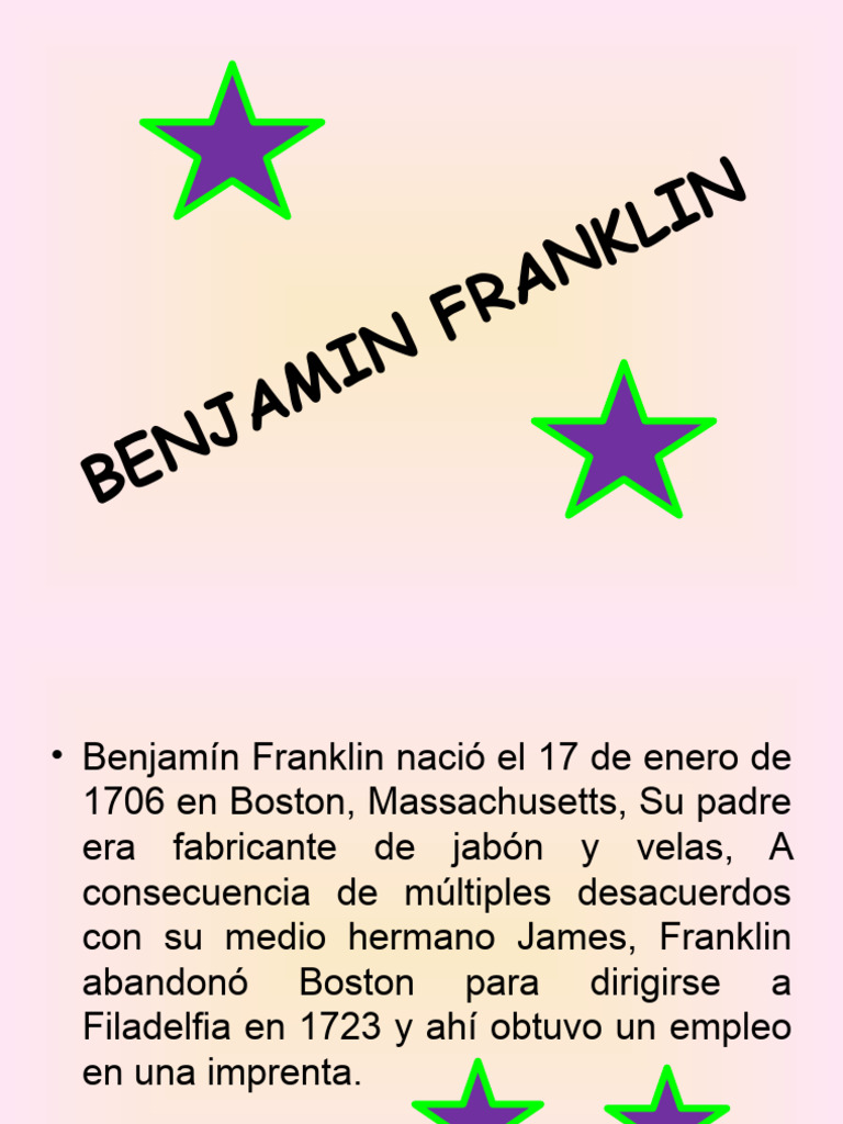Benjamin Franklin | PDF | Benjamin Franklin | Electricidad