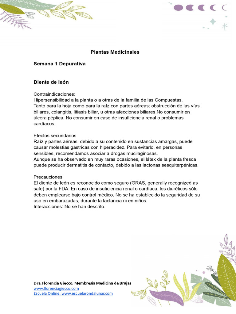 DETOX 21 Material Complementario 3 Plantas | PDF | El embarazo | Medicamentos con receta