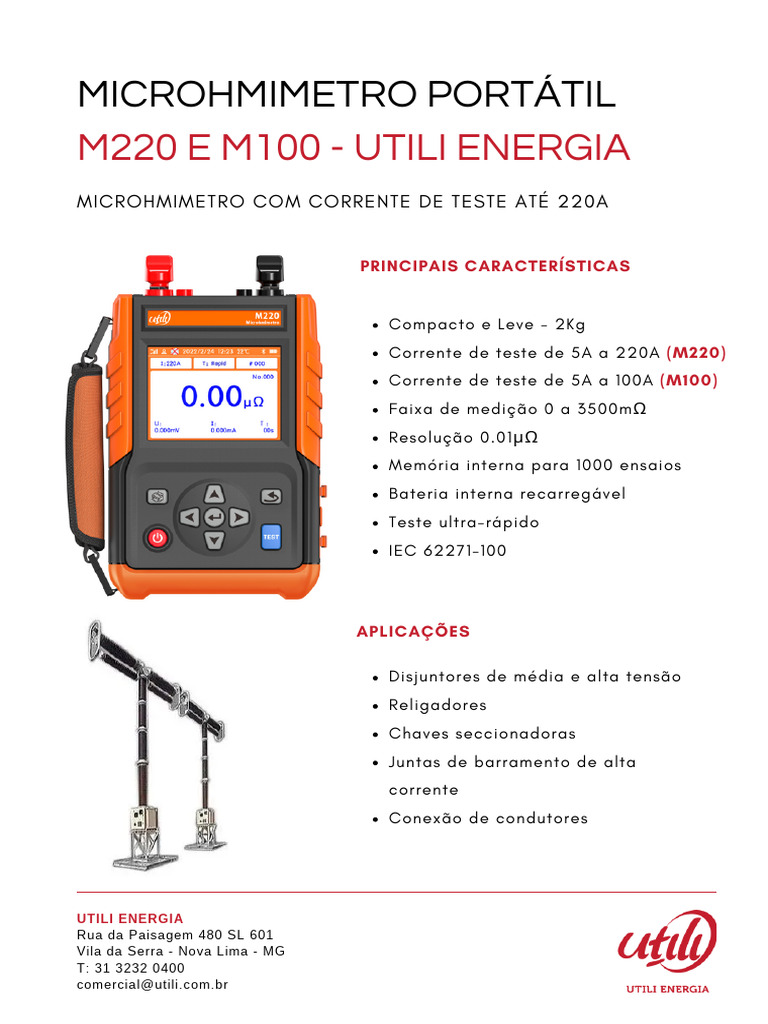 Microhmímetro Digital M220 e M100 | PDF | Engenharia da Computação ...