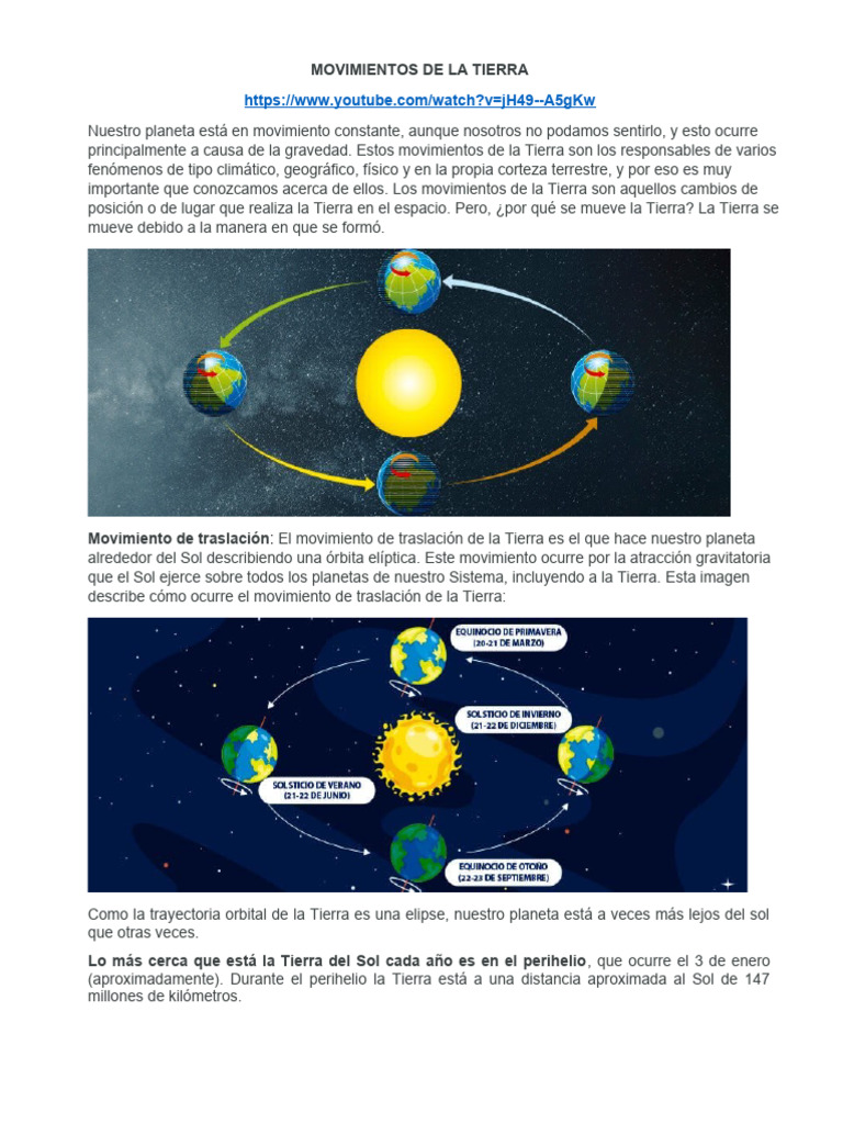 MOVIMIENTOS DE LA TIERRA | PDF | Tierra | Ecuador