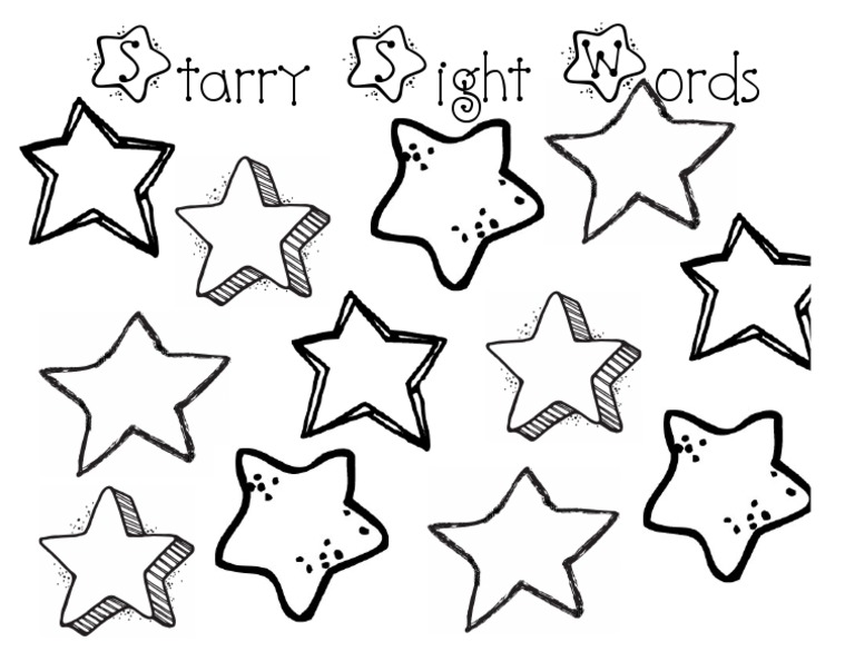 Starry Sight Words Learning Guide | PDF