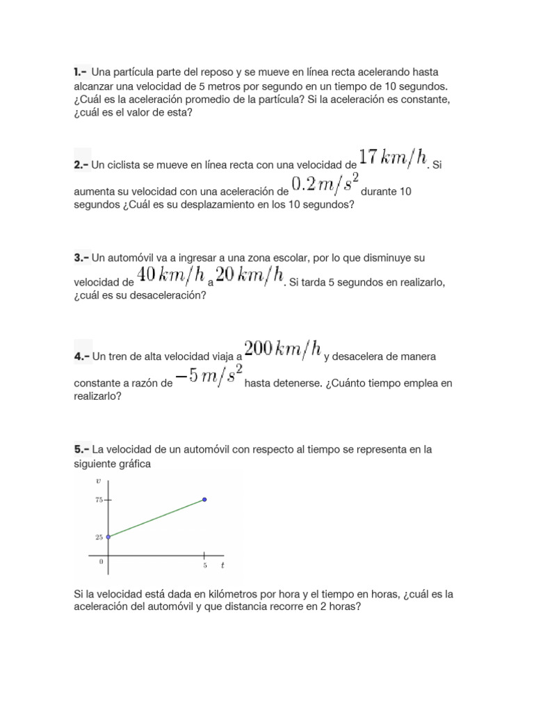 MRUA - Fisica 2 | PDF