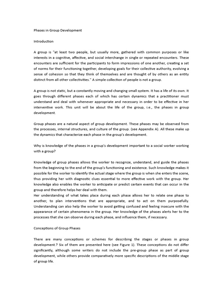 Phases of Group Development Explained | PDF | Knowledge | Leadership