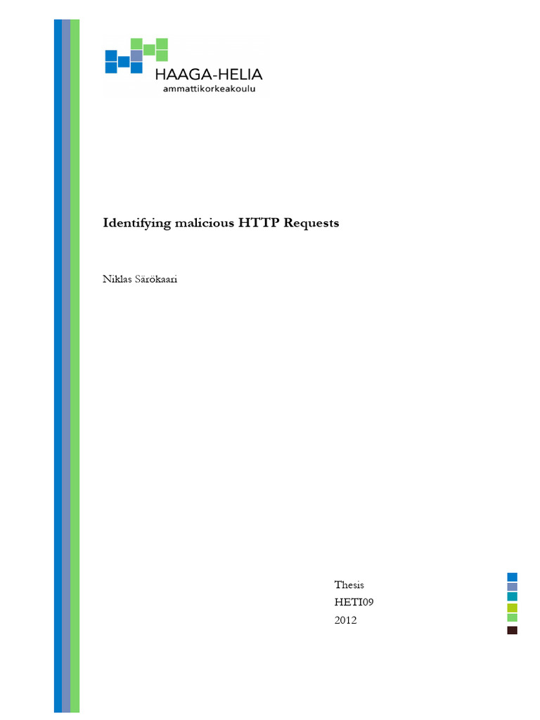 Slidex - Tips Identifying Malicious HTTP Requests Niklas Srkaari | PDF