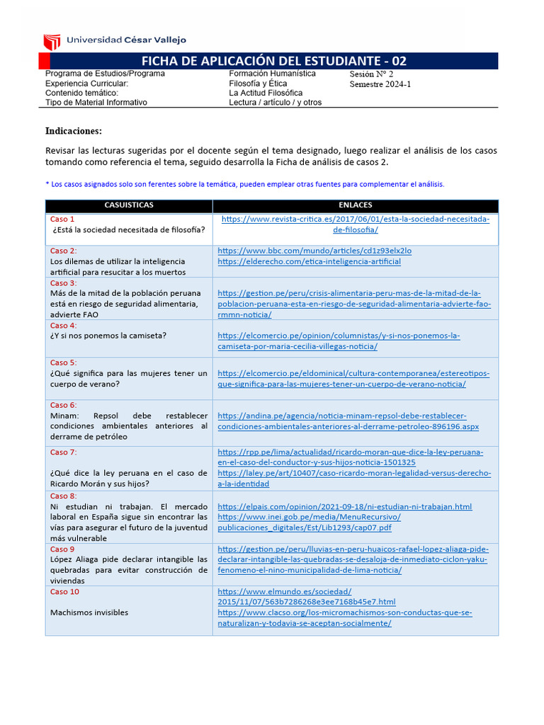 FICHA DE APLICACIÓN 02 rev | PDF