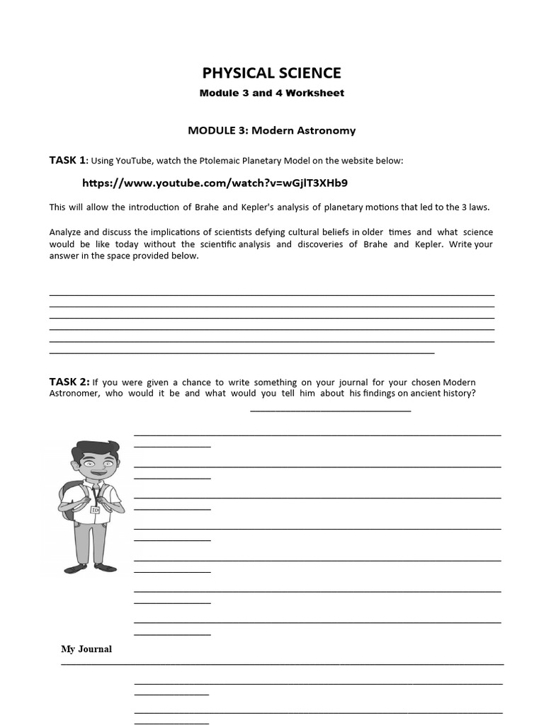 Q4- Module 3-4 Worksheets | PDF | Johannes Kepler | Galileo Galilei