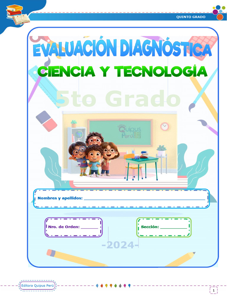Evaluación Diagnóstica - Ciencia y Tecnología 2024 | PDF