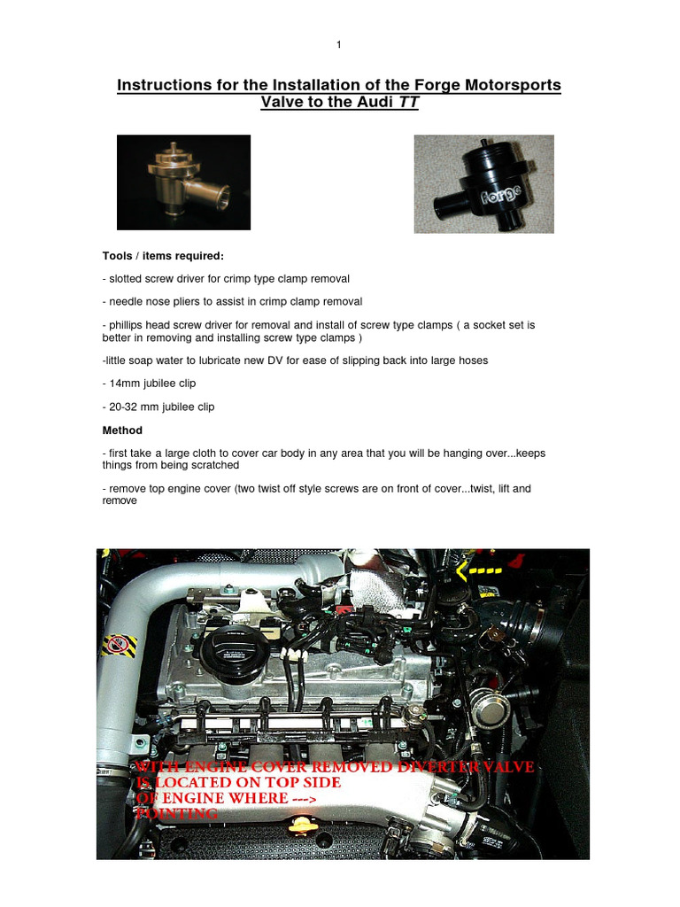 Audi TT Diesel Valve Installation Guide | PDF | Electrical Connector ...
