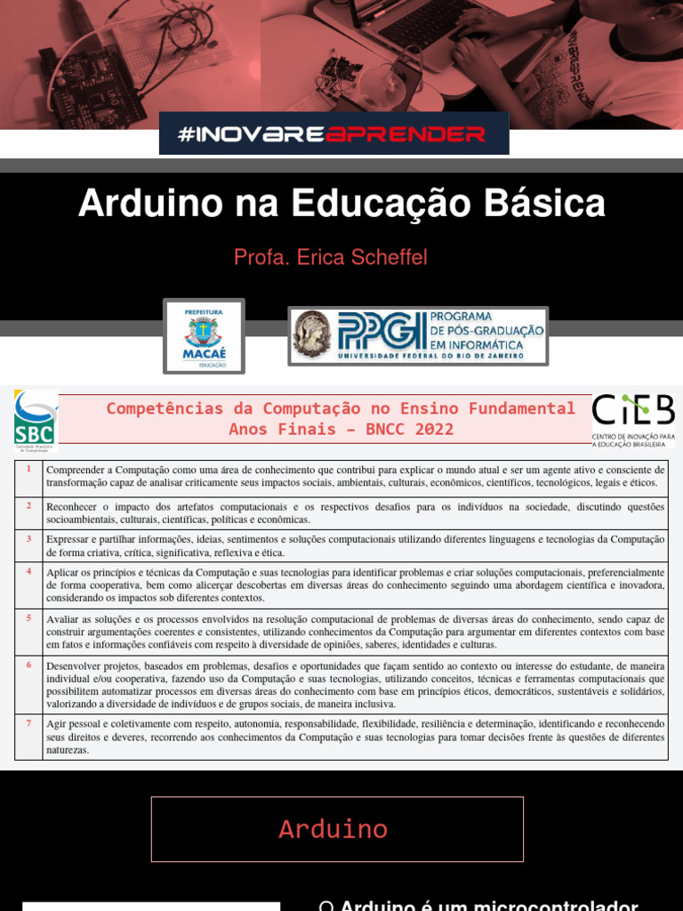 Arduino Na Educação Básica Apresentação para Professores | PDF | Diodo ...