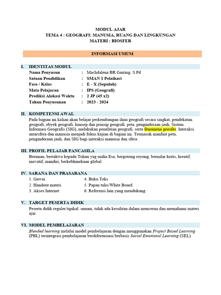 Modul Ajar Pembelajaran Berdiferensiasi | PDF | Kesehatan Holistik | Sains & Matematika