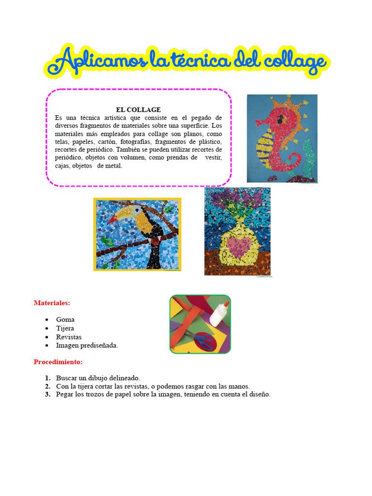 Collage Artístico con Volumen | PDF | Hogar, jardinería y bricolaje