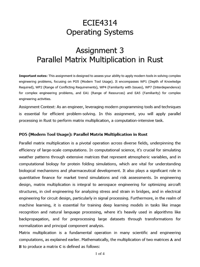 Assignment 3 | PDF | Engineering | Matrix (Mathematics)