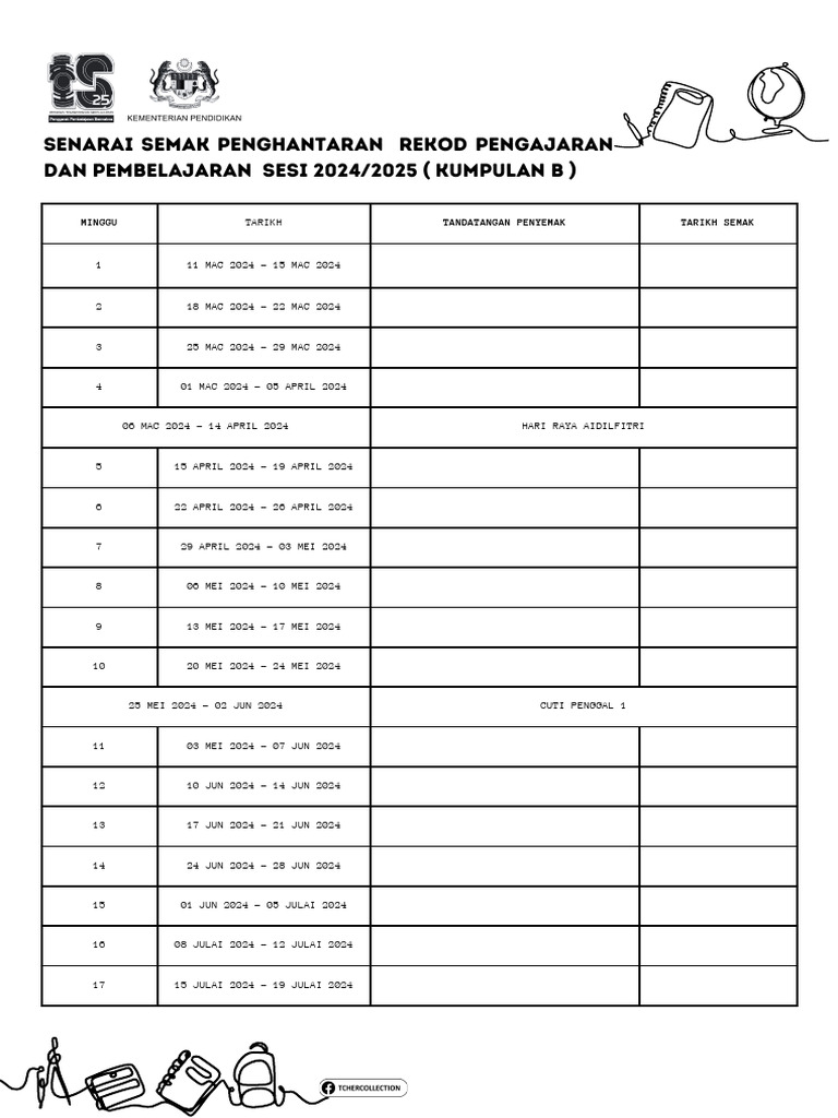 Divider Mingguan B | PDF