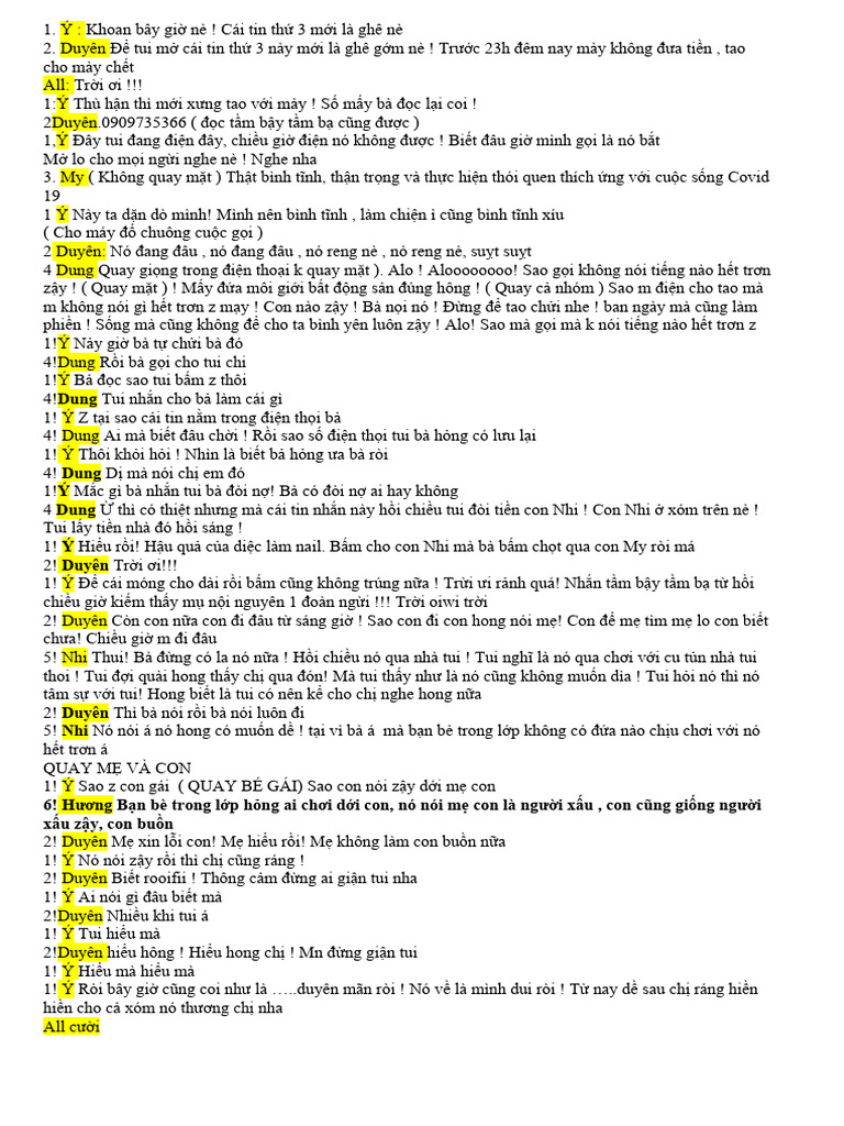 KỊCH BẢN TVTH | PDF