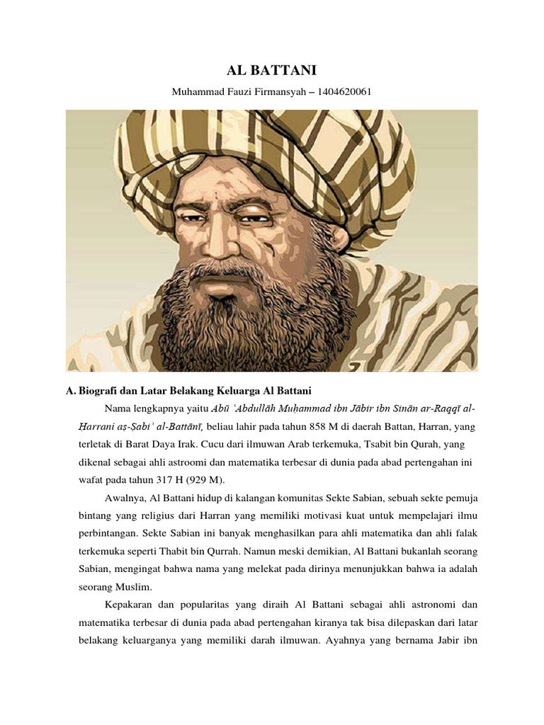 Biografi dan Karya Al Battani | PDF | Sejarah