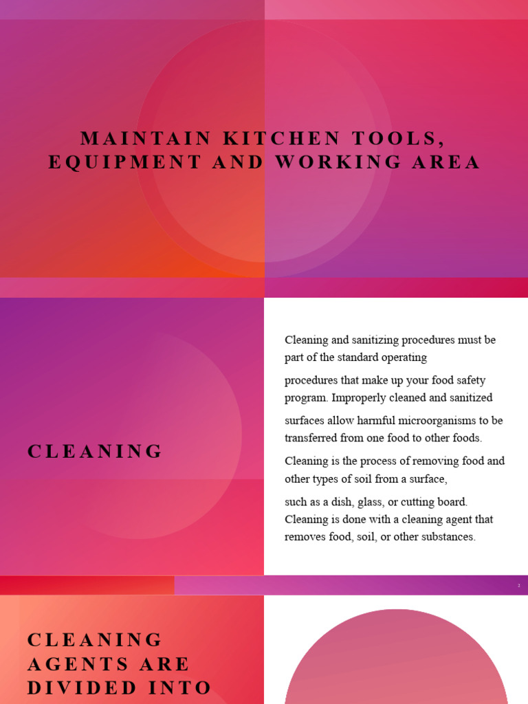 Kitchen Cleaning and Sanitizing Guide | PDF | Disinfectant