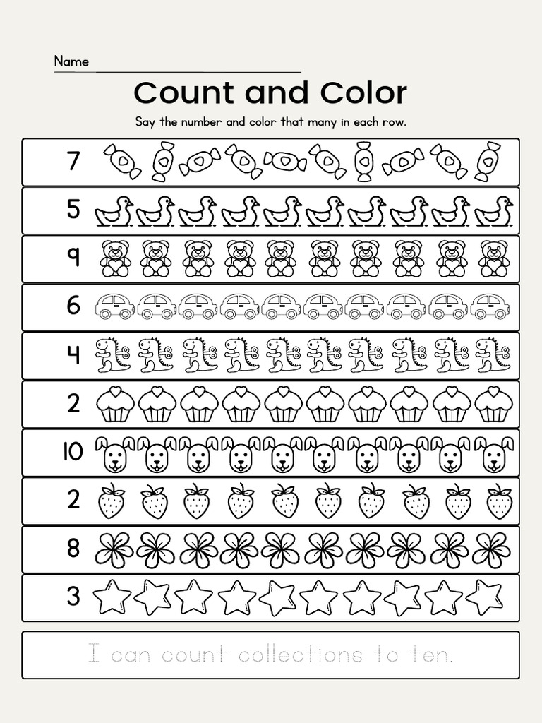 Counting and Color Recognition Activities | PDF | Teaching Methods ...