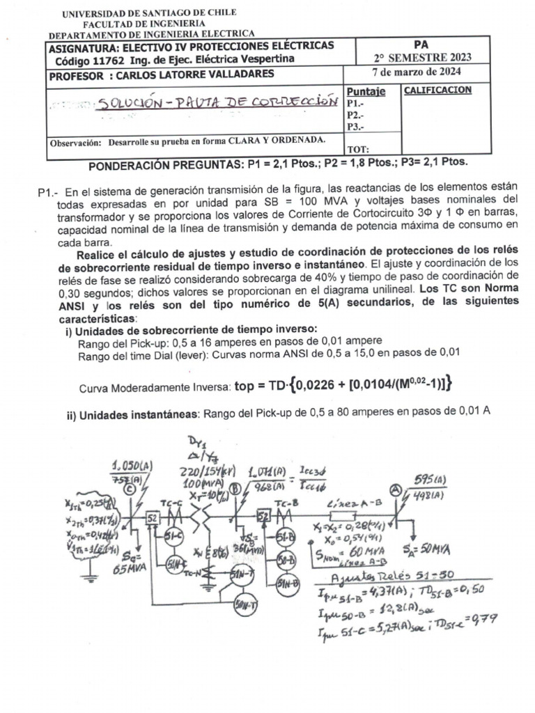 Solución PA-Protecc-Vesp-2°Sem-2023 | PDF