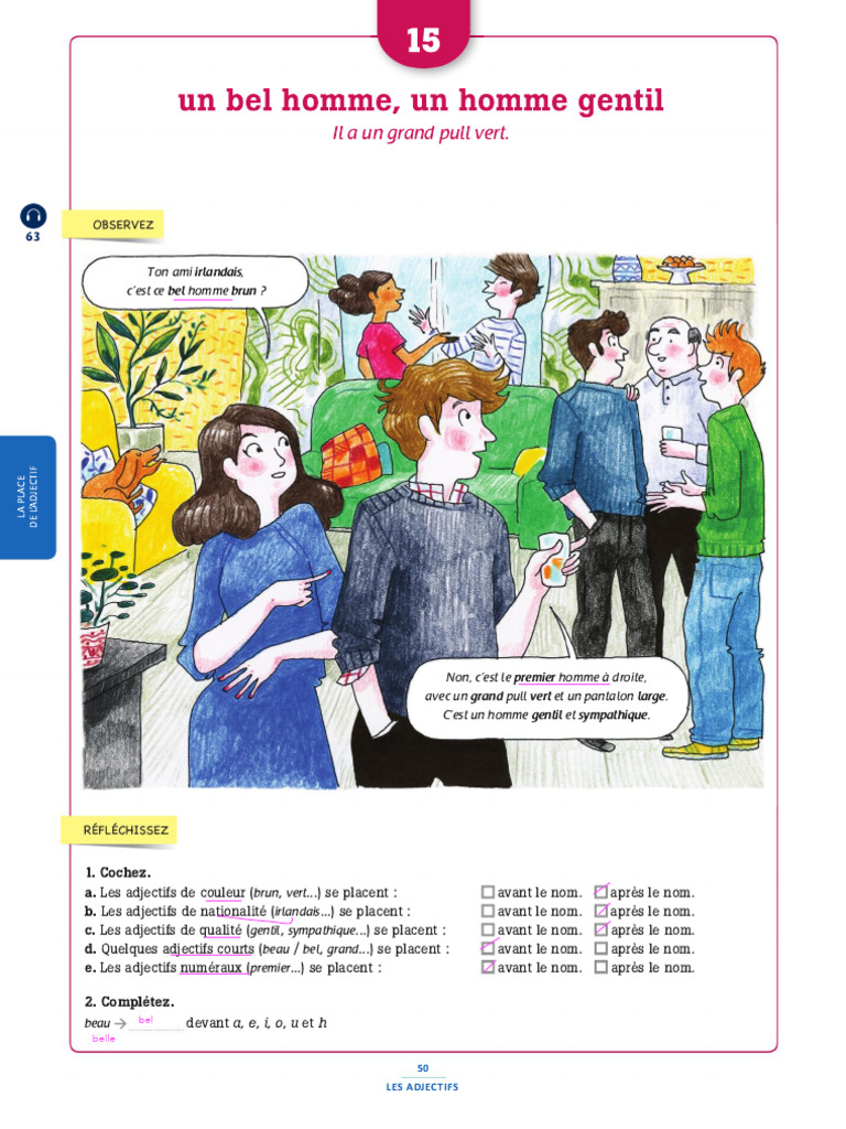 Les adjectifs en français : règles clés | PDF