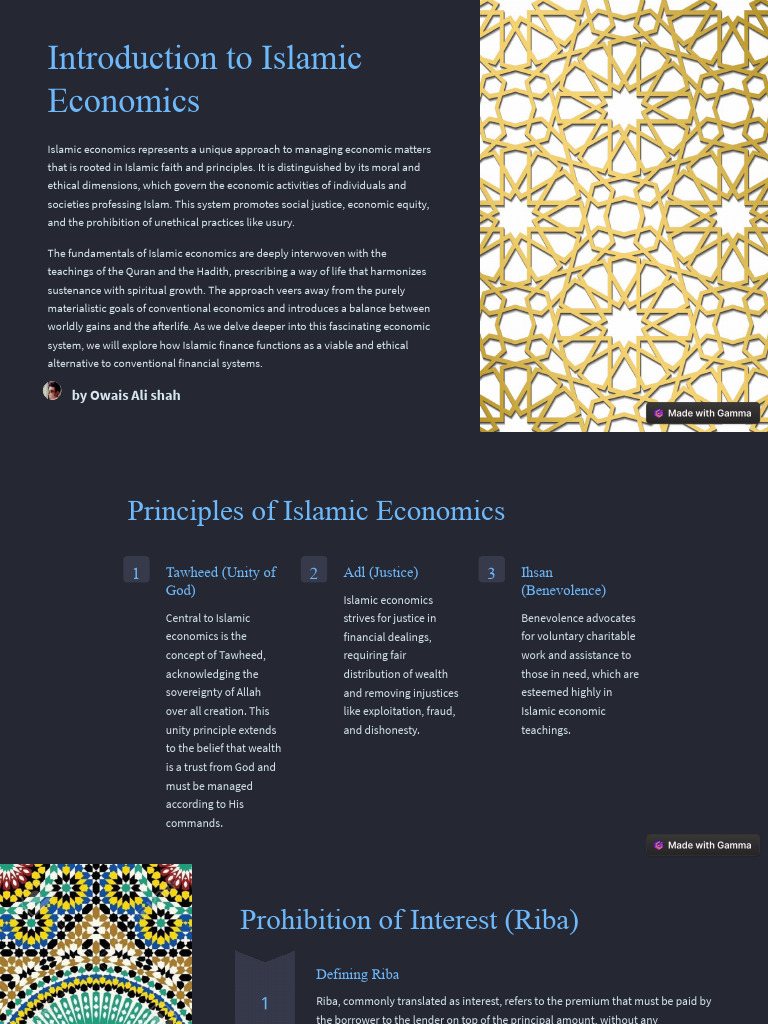 Introduction To Islamic Economics | Download Free PDF | Islamic Banking ...