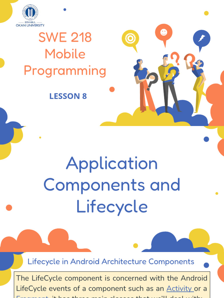 SWE218_lesson8 | PDF | Android (Operating System) | Mobile App