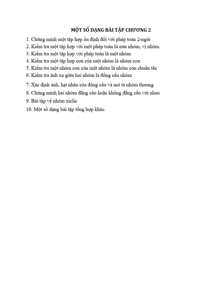 Bai Tap Chuong 2 | PDF