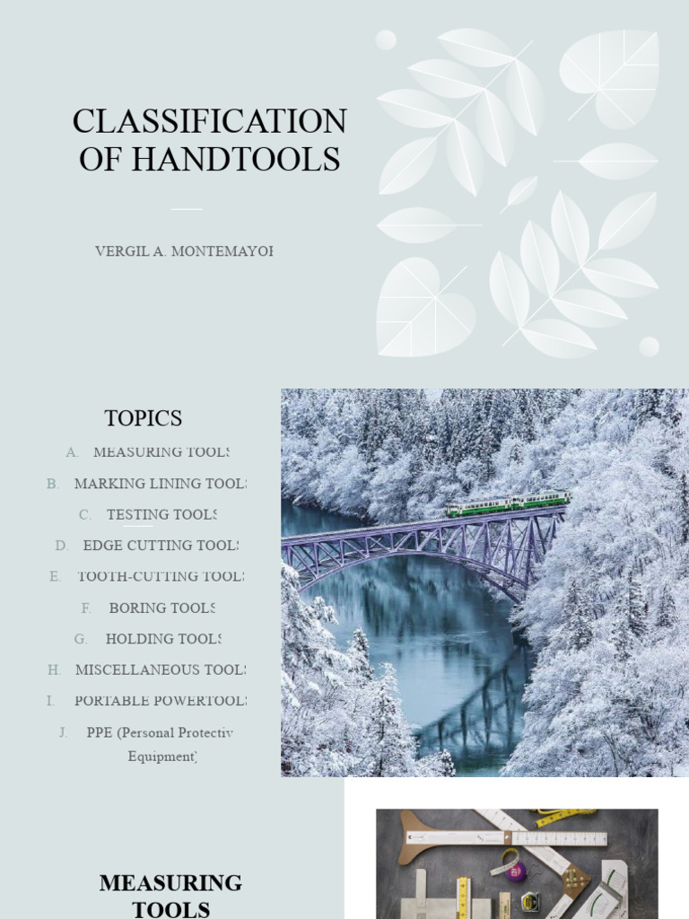 Classification of Handtools | PDF | Drill | Crafts