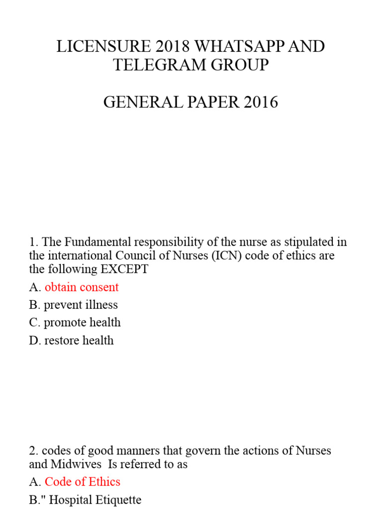 General Paper .16 PWP | PDF | Nursing | Surgery