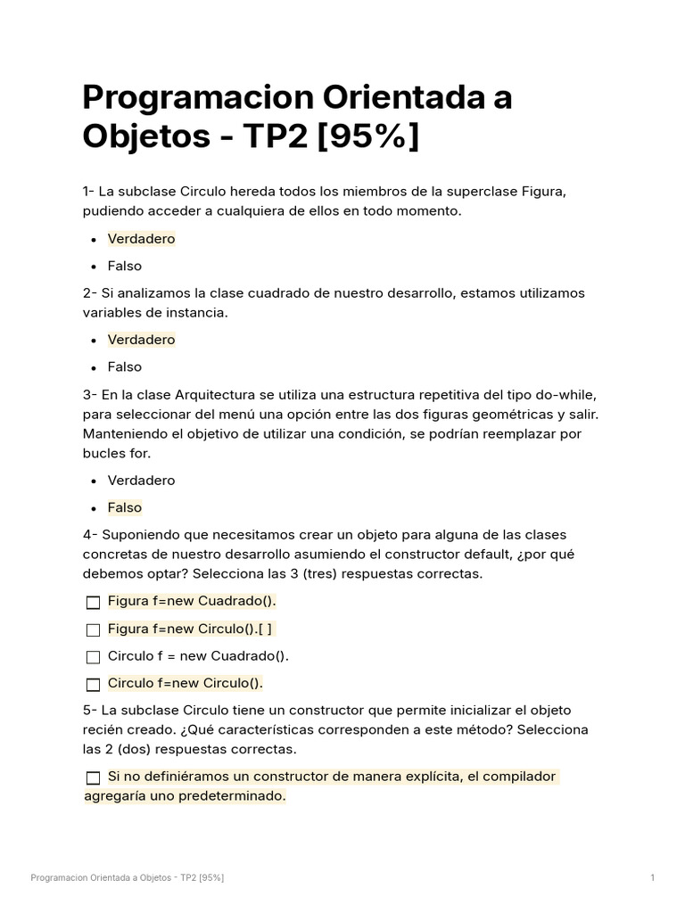 Programacion Orientada A Objetos Tp2 95 Pdf Herencia Programación Orientada A Objetos