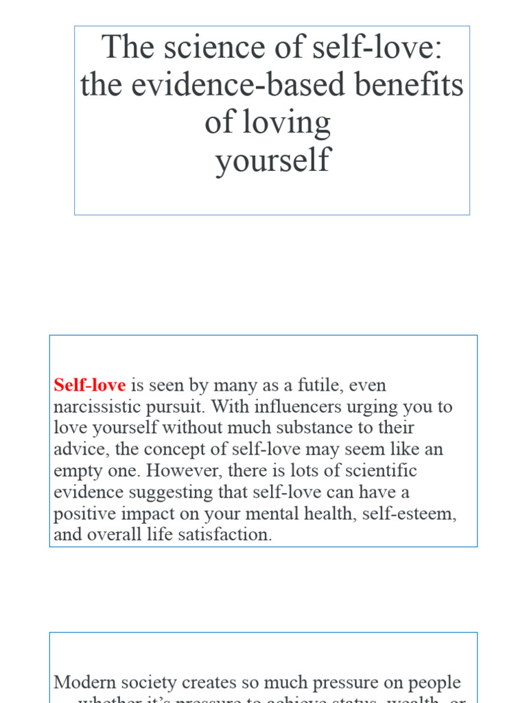 The Science of Self-love | PDF | Self Esteem | Narcissism